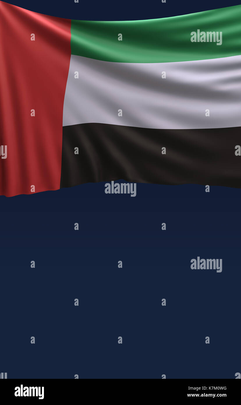 Flag United Arab Emirates Colors, UAE Flag (3D Render Stock Photo - Alamy
