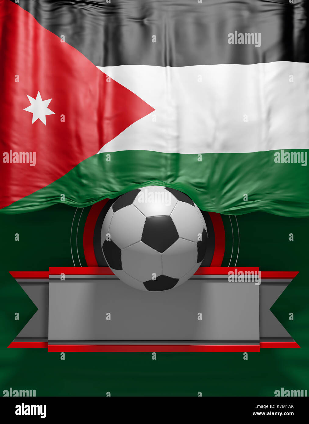 Flag Jordan render, Jordanian Flag (3D Render Stock Photo - Alamy