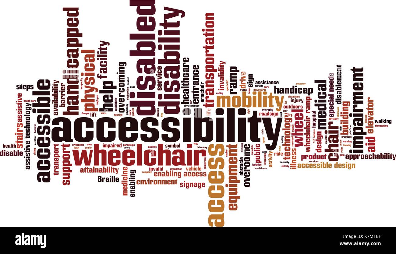 Accessibility word cloud concept. Vector illustration Stock Vector ...