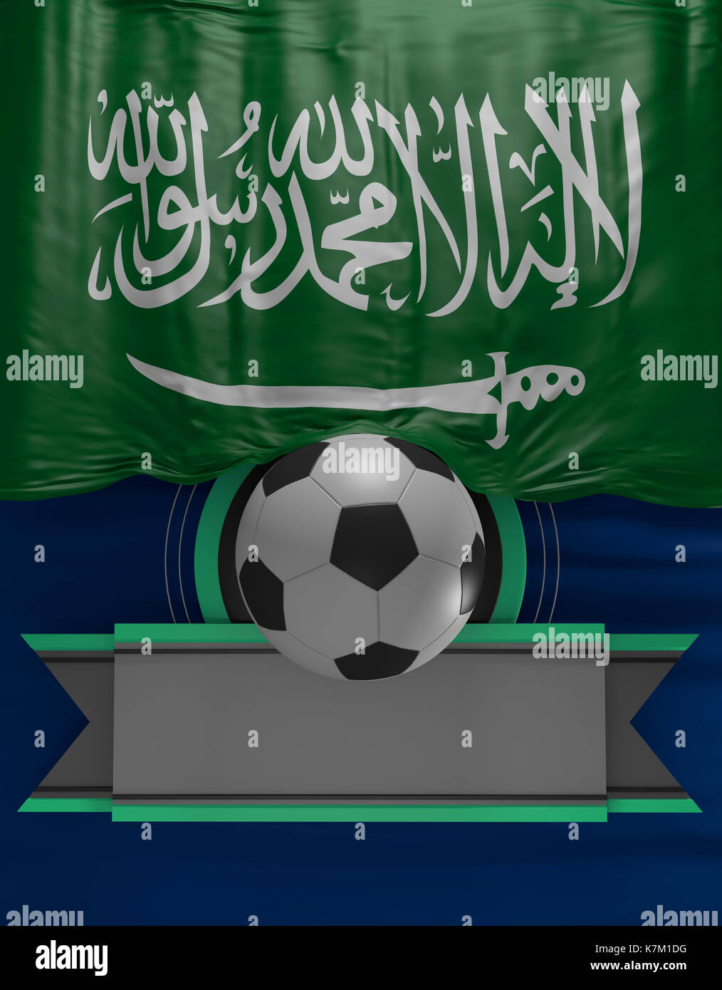 Flag Saudi Arabian Colors, Saudi Arabia Flag (3D Render Stock Photo - Alamy