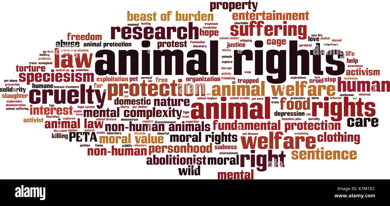Animal rights word cloud concept. Vector illustration Stock Vector ...