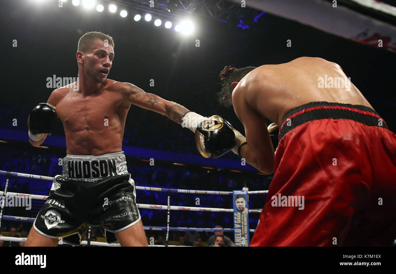 Lucien Reid (left) and Jose Aguiler in the International Featherweight ...