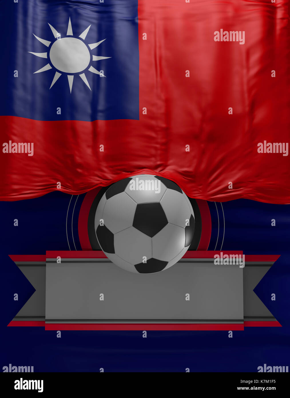 Flag Taiwanese Colors, Taiwan Flag (3D Render Stock Photo - Alamy