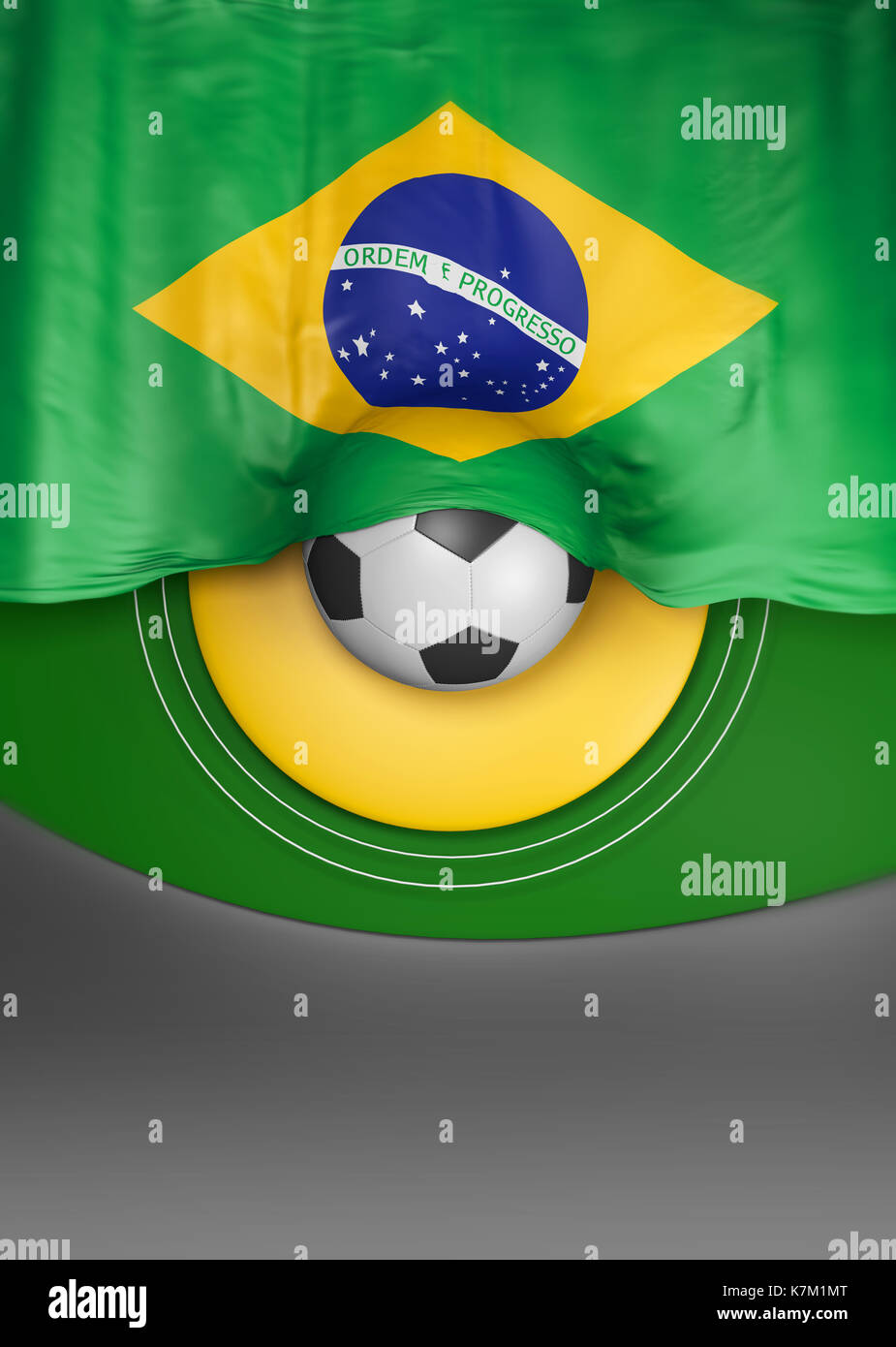 3D Abstract Brazil Flag, Brazilian Colors (3D Render Stock Photo - Alamy