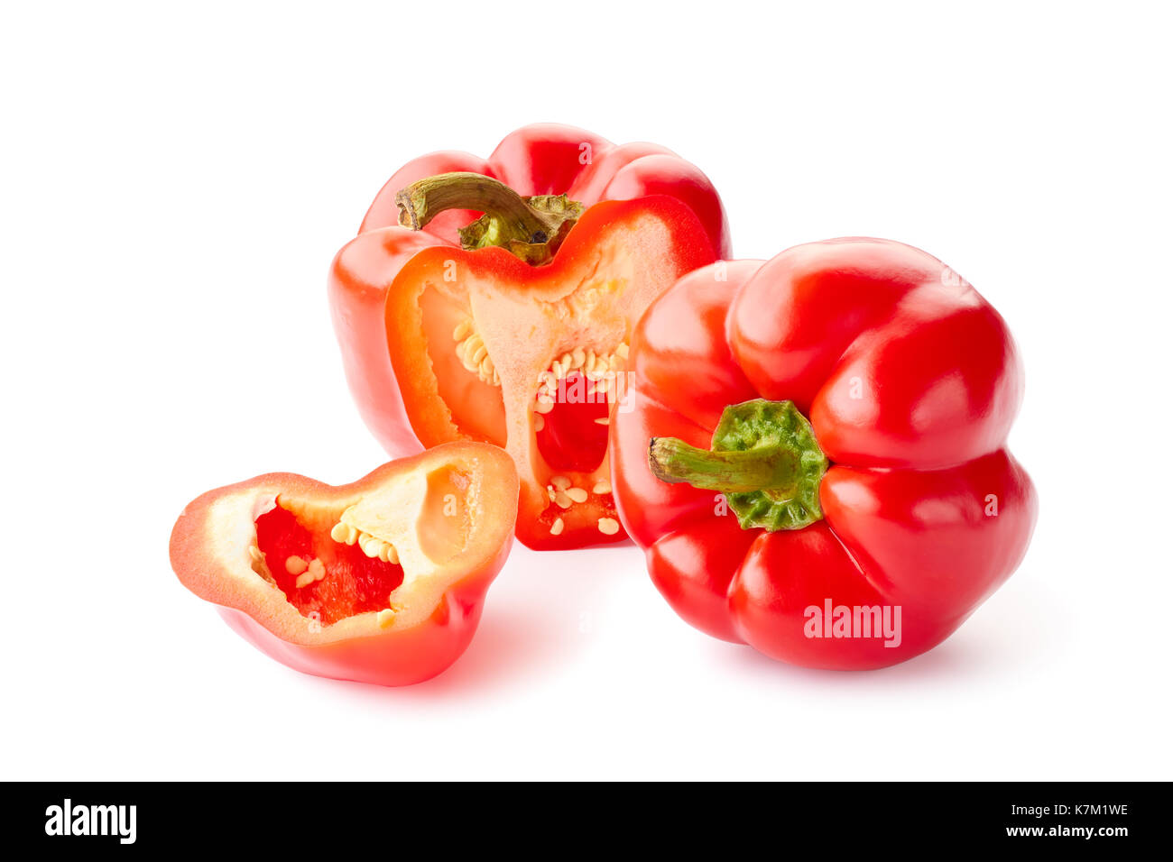 Ripe red whole sliced Cut Out Stock Images & Pictures - Alamy