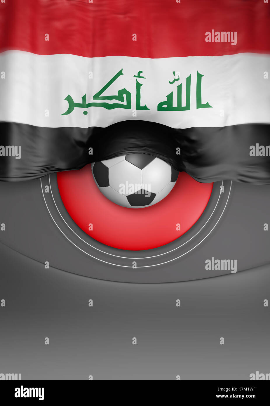 Flag Iraq Colors, Iraqi 3D Flag (3D Render Stock Photo - Alamy