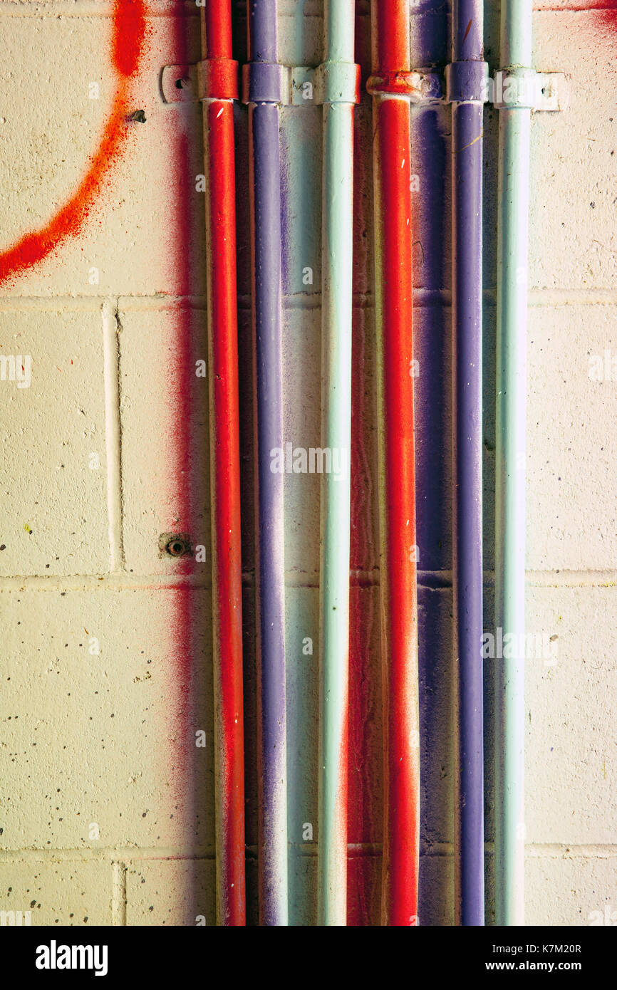 Colorful pipes at Abandoned Power Station near Jordan River, Vancouver ...