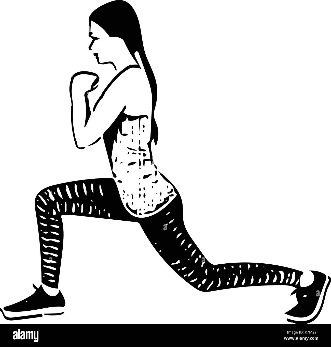 Abstract fitness illustration female hi-res stock photography and ...