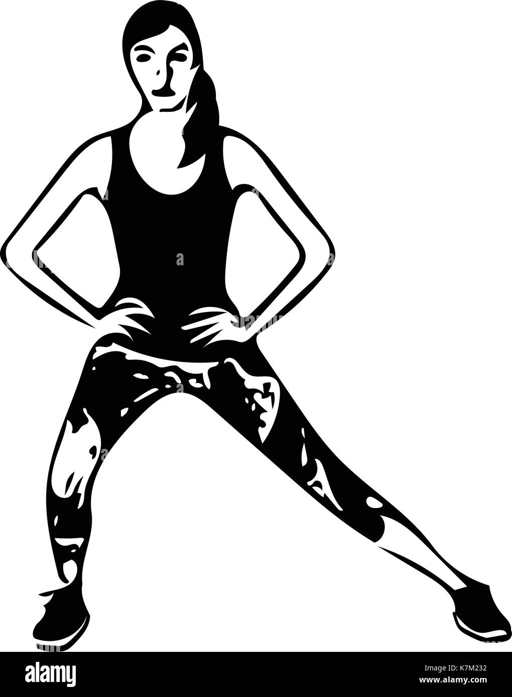 Attractive sportswoman Stock Vector Images - Alamy