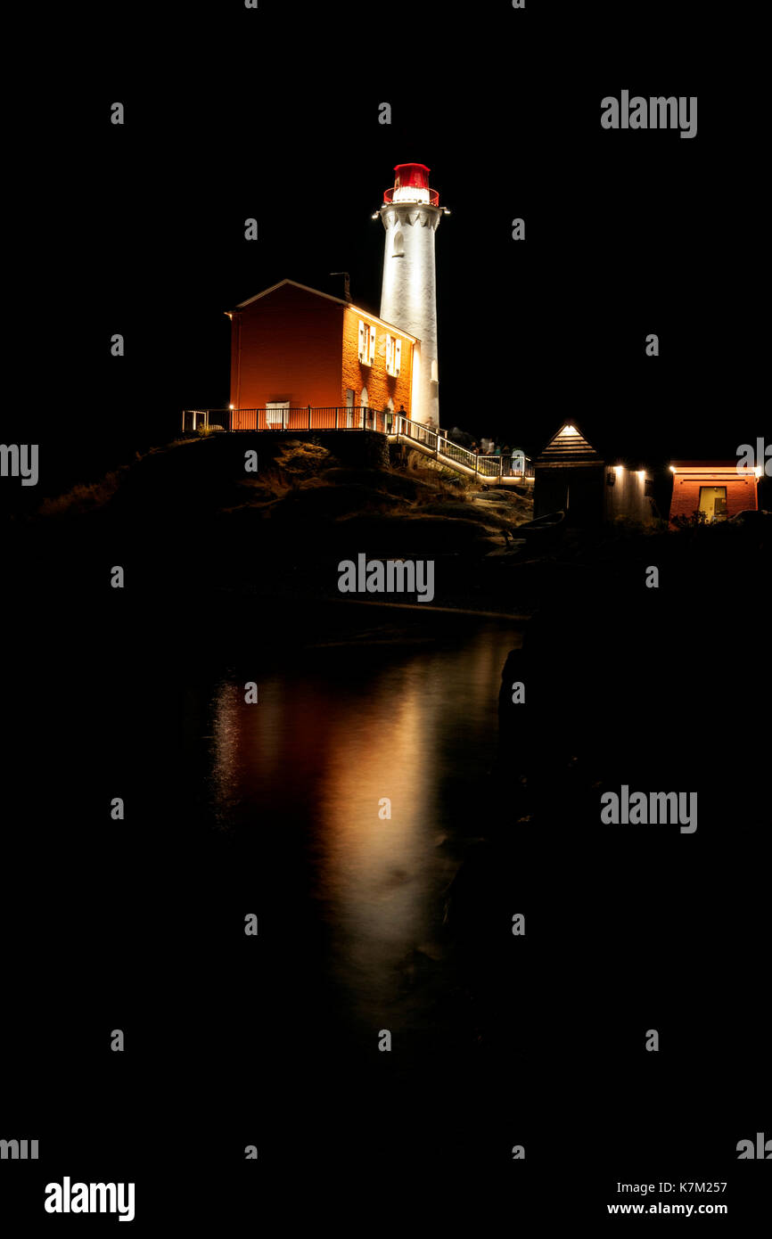 Fisgard Lighthouse at Night - Fort Rodd Hill, Victoria, Vancouver ...