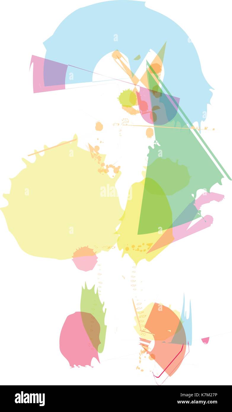 Trendy colorful transparent shapes abstract background illustration ...