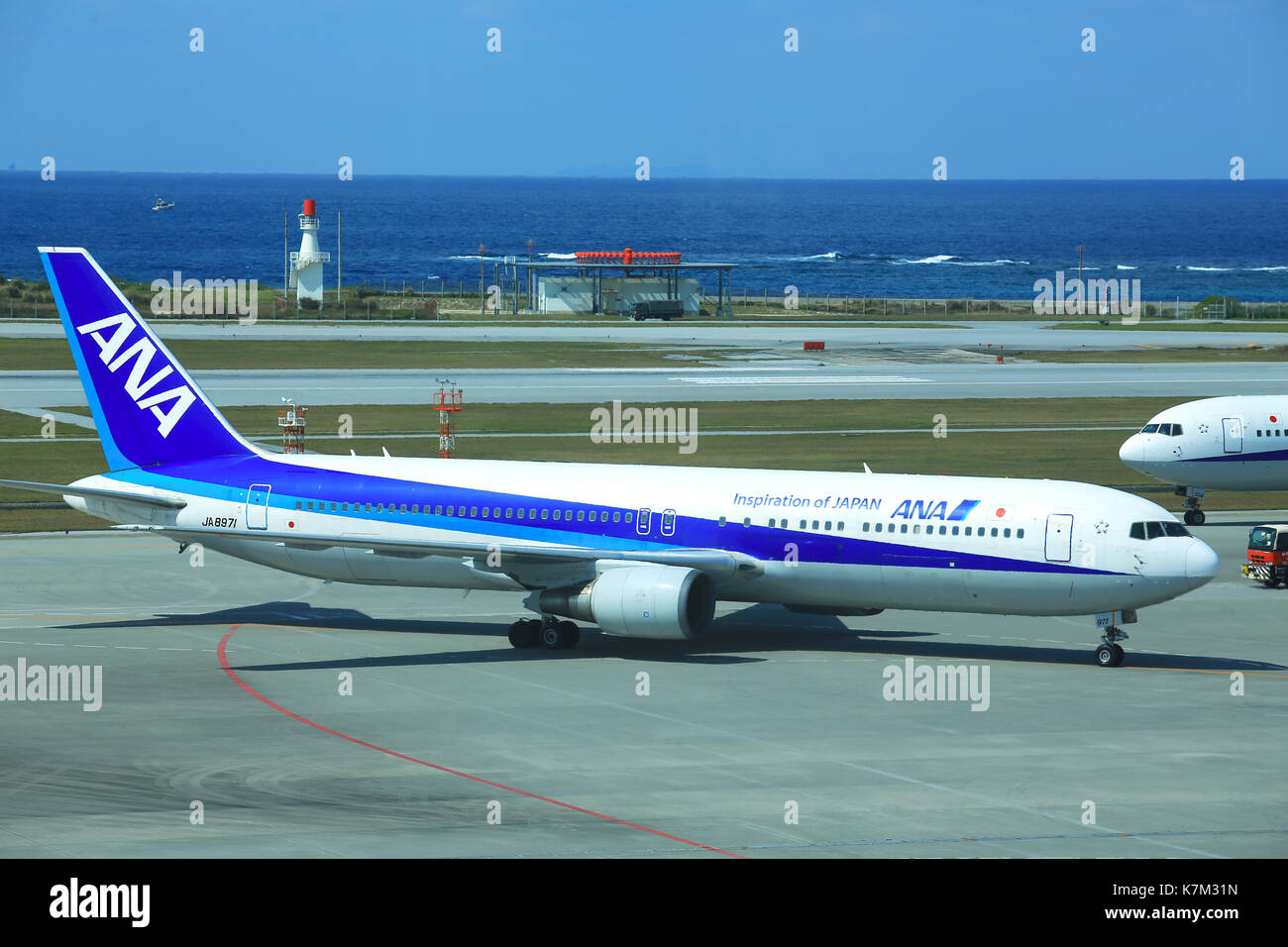 ANA passengers jet are arrived in Okinawa Stock Photo - Alamy