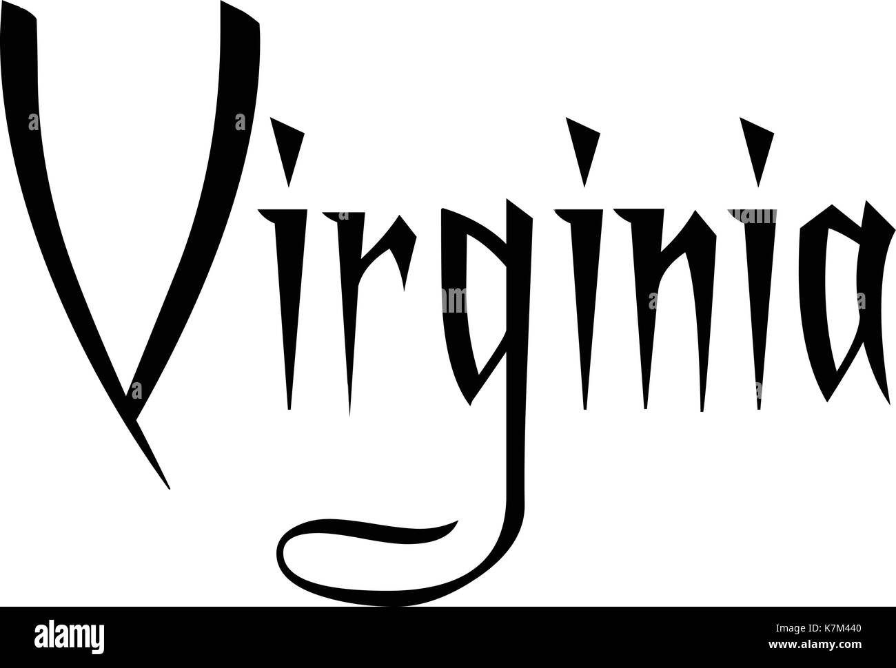 Virginia text sign illustrationon white background Stock Vector Image ...