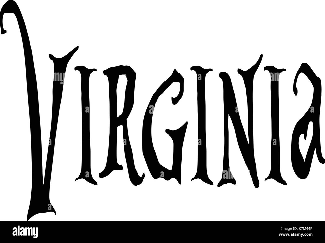 Virginia text sign illustrationon white background Stock Vector Image ...