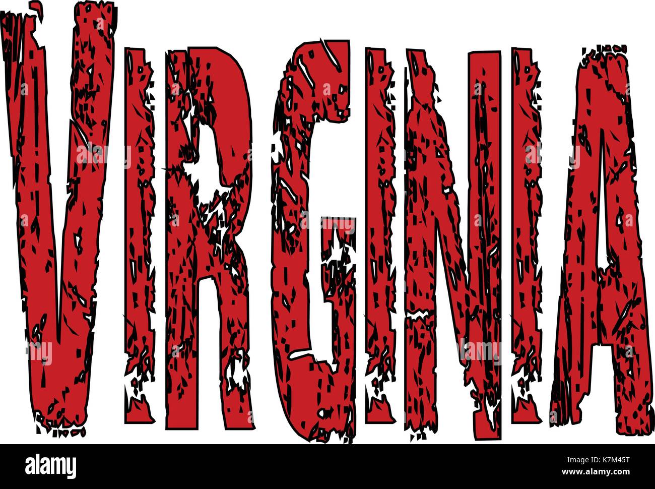 Virginia text sign illustrationon white background Stock Vector Image ...