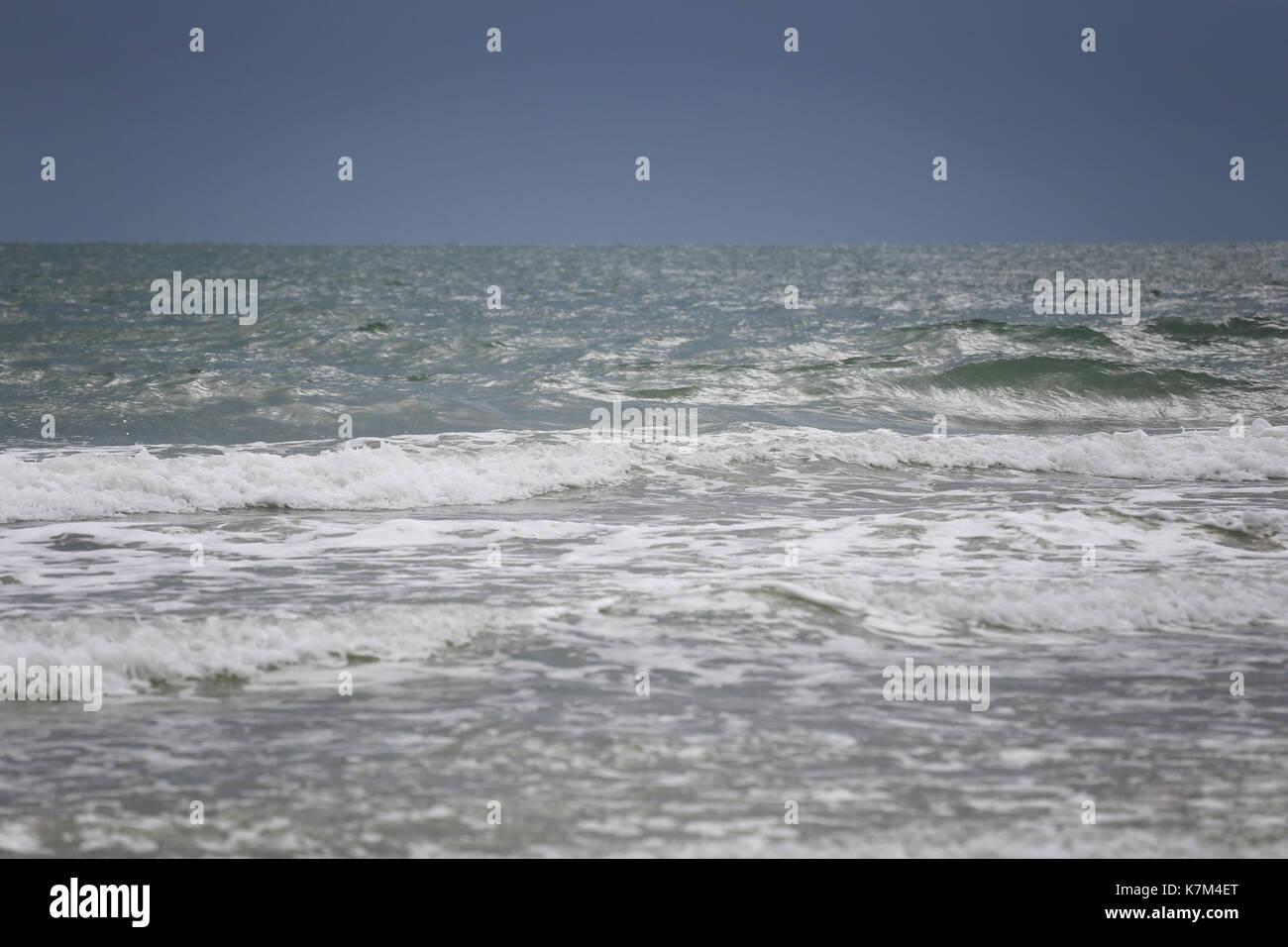 Sea beach and rain cloud sky,Coastal storms are coming Stock Photo - Alamy