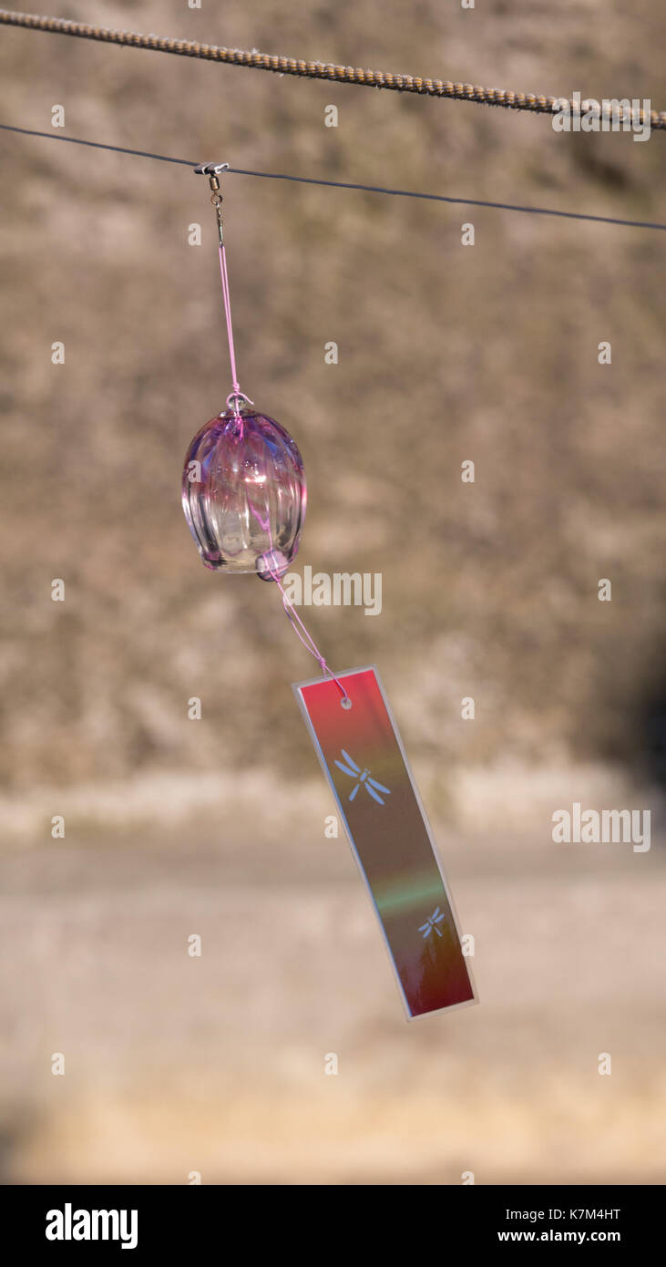 Vertical and horizontal shots of Japanese of colorful round hand blown ...