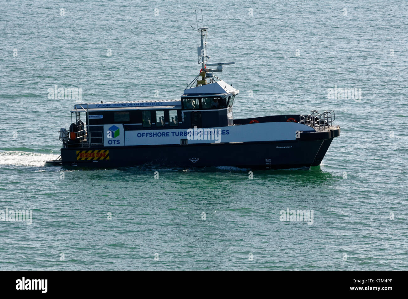 The Commander P, a crew transfer vessel seen working at the Rampion ...