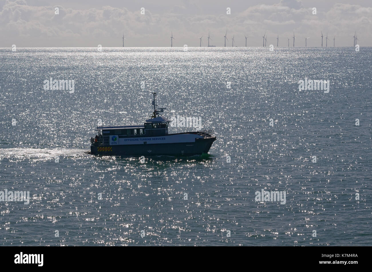 The Commander P, a crew transfer vessel seen working at the Rampion ...
