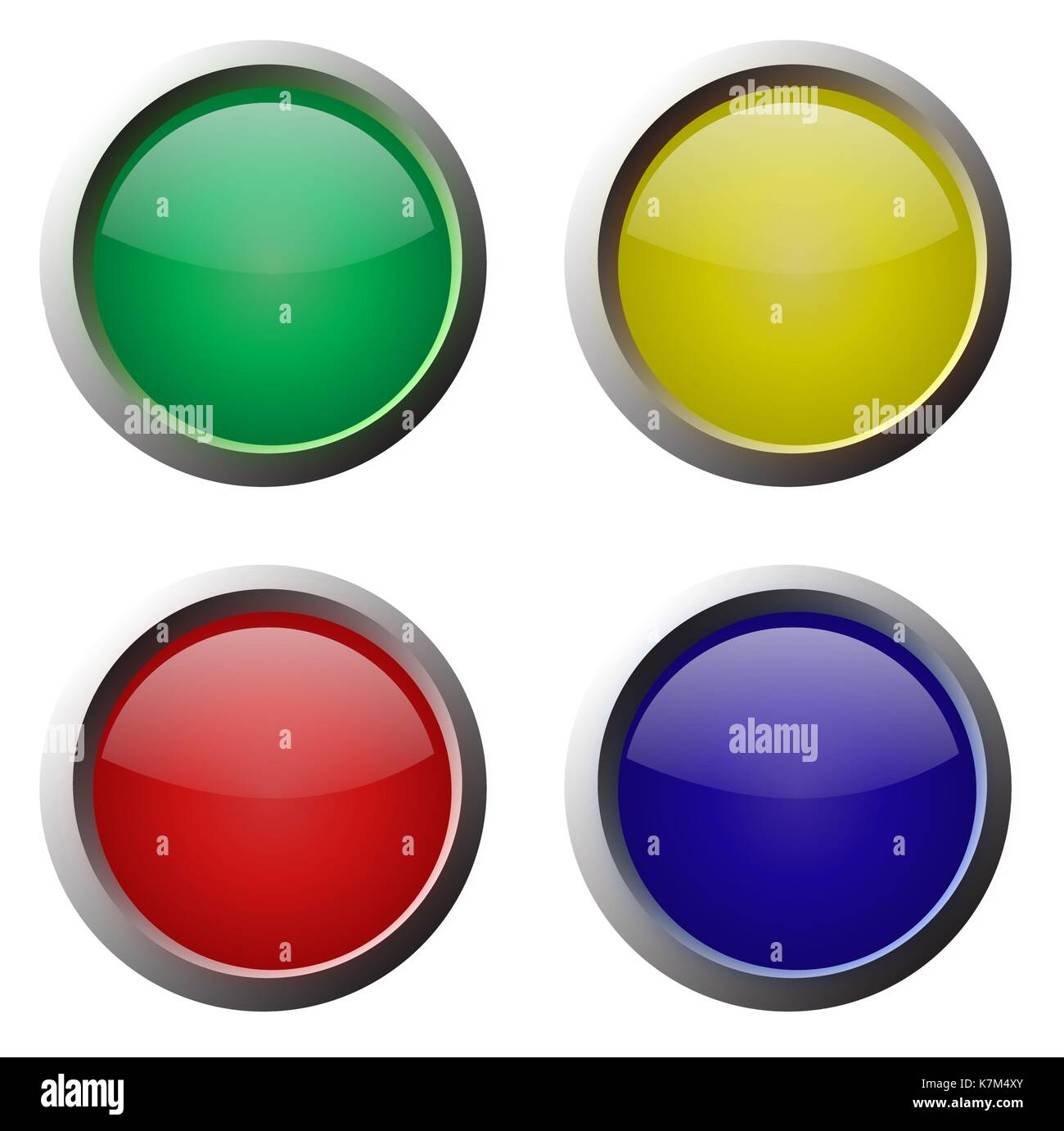 Set of isolated glossy vector web buttons. Beautiful internet buttons ...