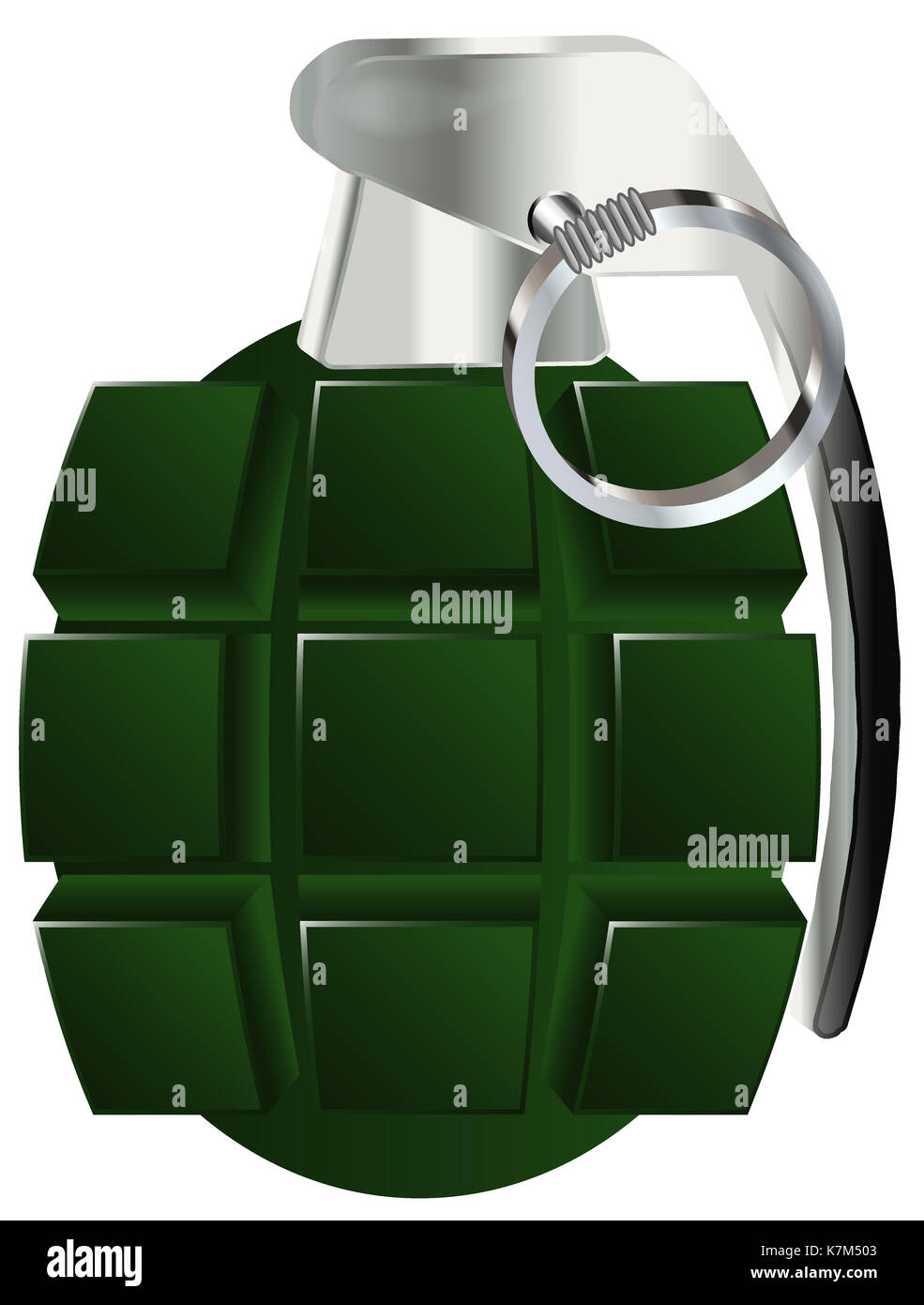 hand grenade vector illustration isolated on white background Stock ...