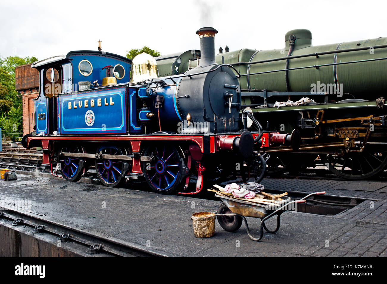 P Class Loco No 323 Bluebell in shed yard Sheffield Park, Bluebell ...