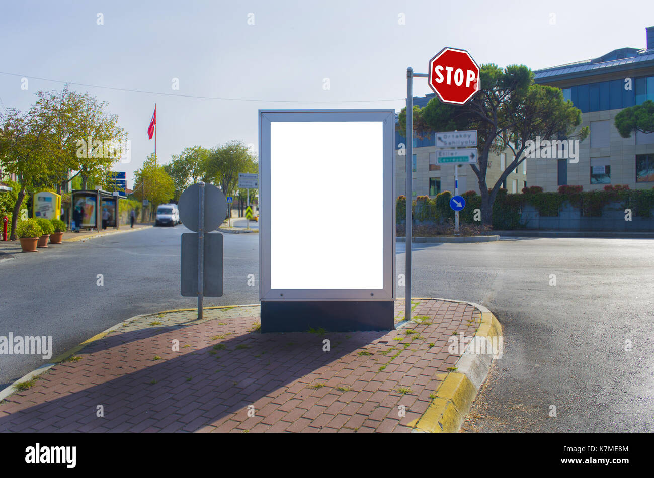 Sidewalk ad advertising advertisement poster hi-res stock photography ...