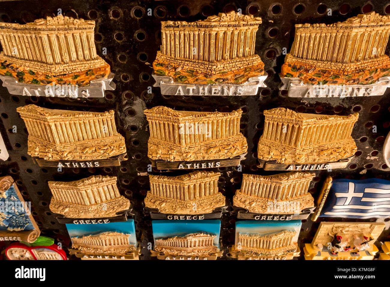 Fridge magnets and other souvenirs in Athens, Greece Stock Photo - Alamy