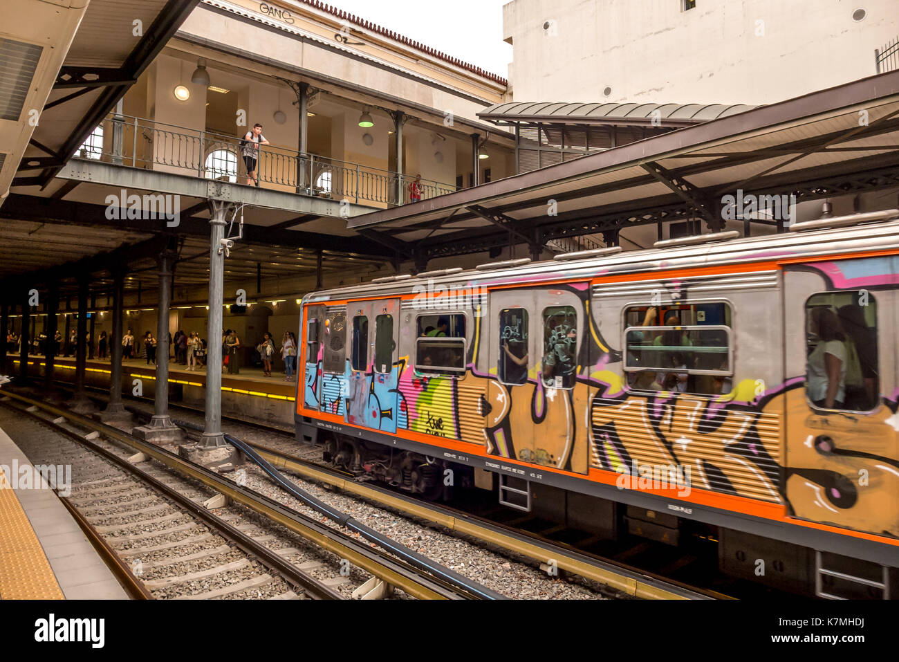 On the metro system in Athens, Greece Stock Photo - Alamy