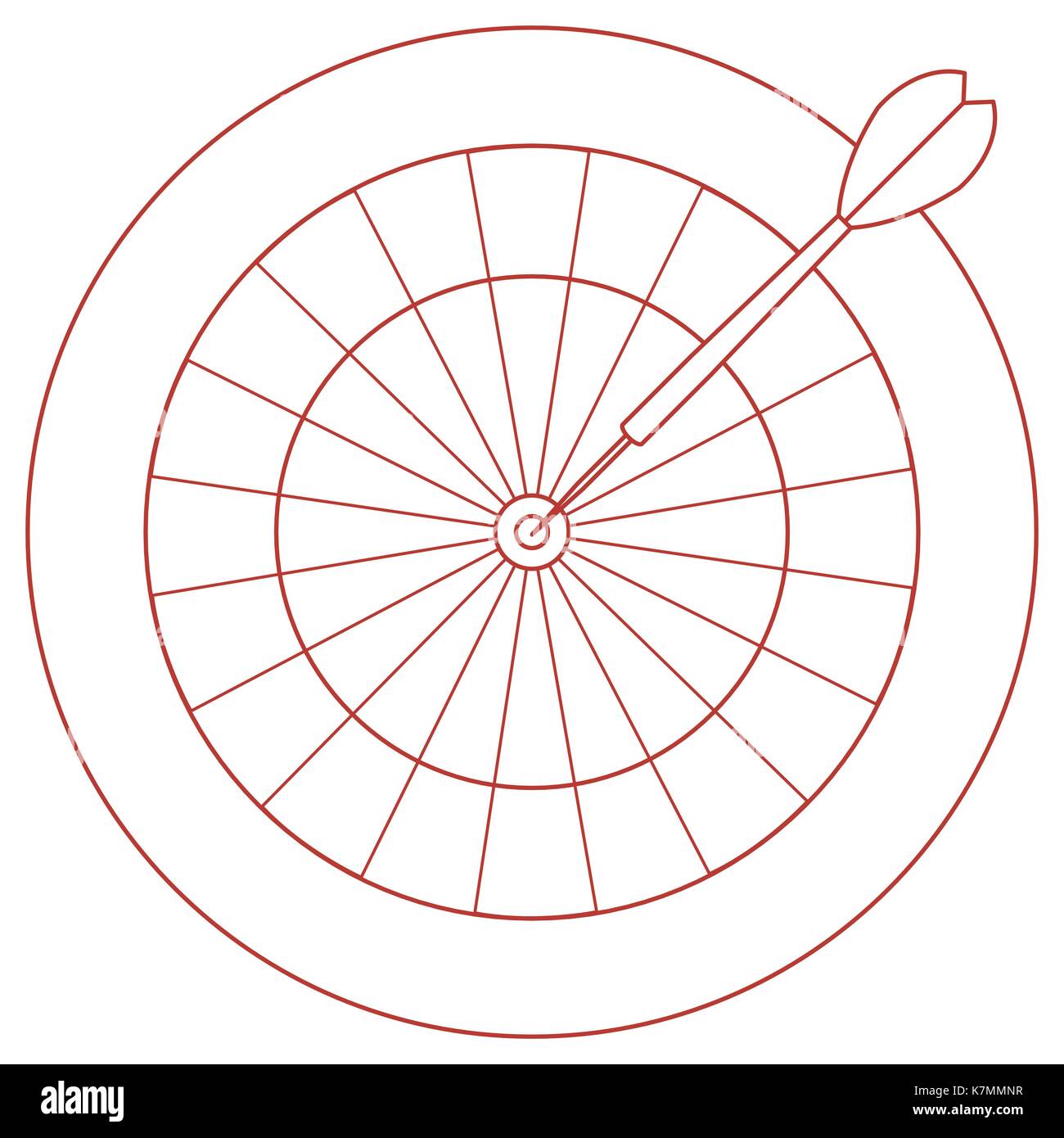 Cute vector illustration of target and arrow for the darts. Sports ...