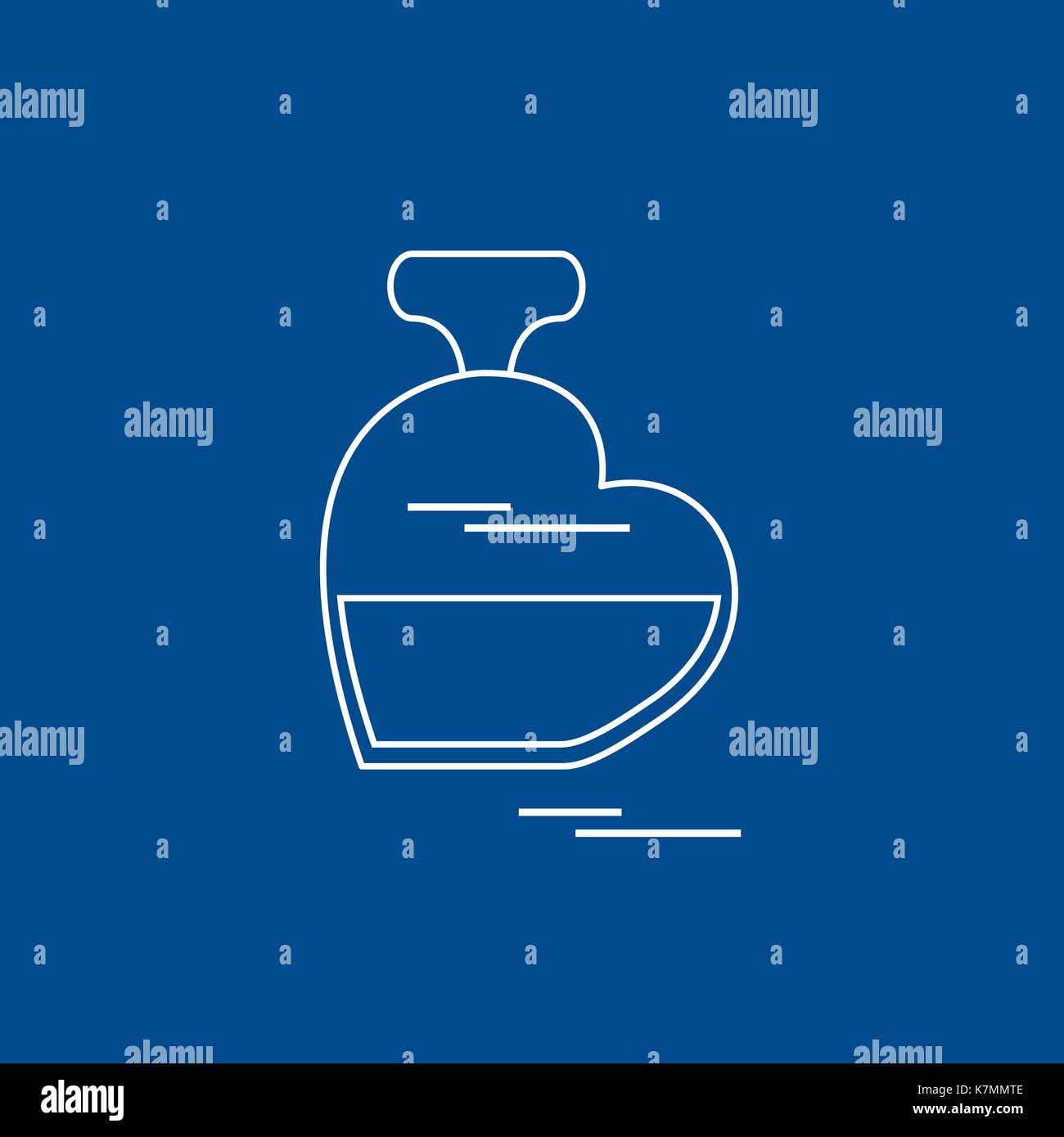 Cute vector illustration of perfume bottle in the shape of heart ...