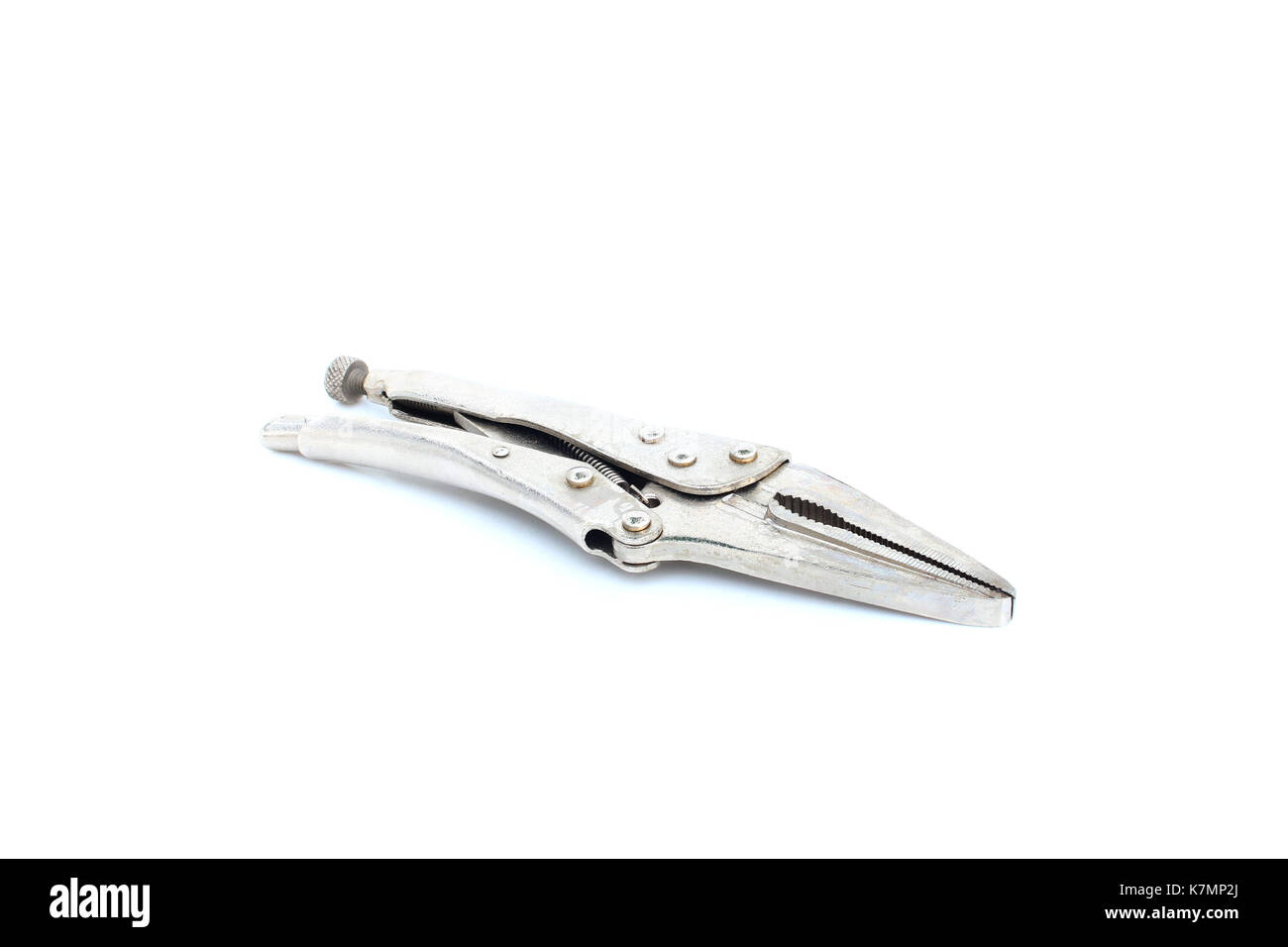 Locking Pliers on isolated Stock Photo - Alamy