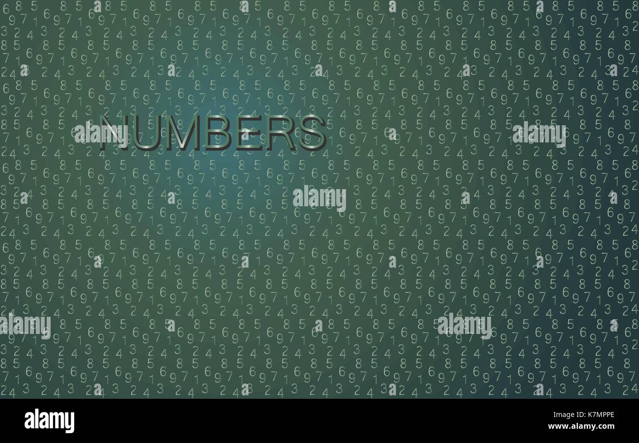 Background green word numbers, vector Stock Vector Image & Art - Alamy