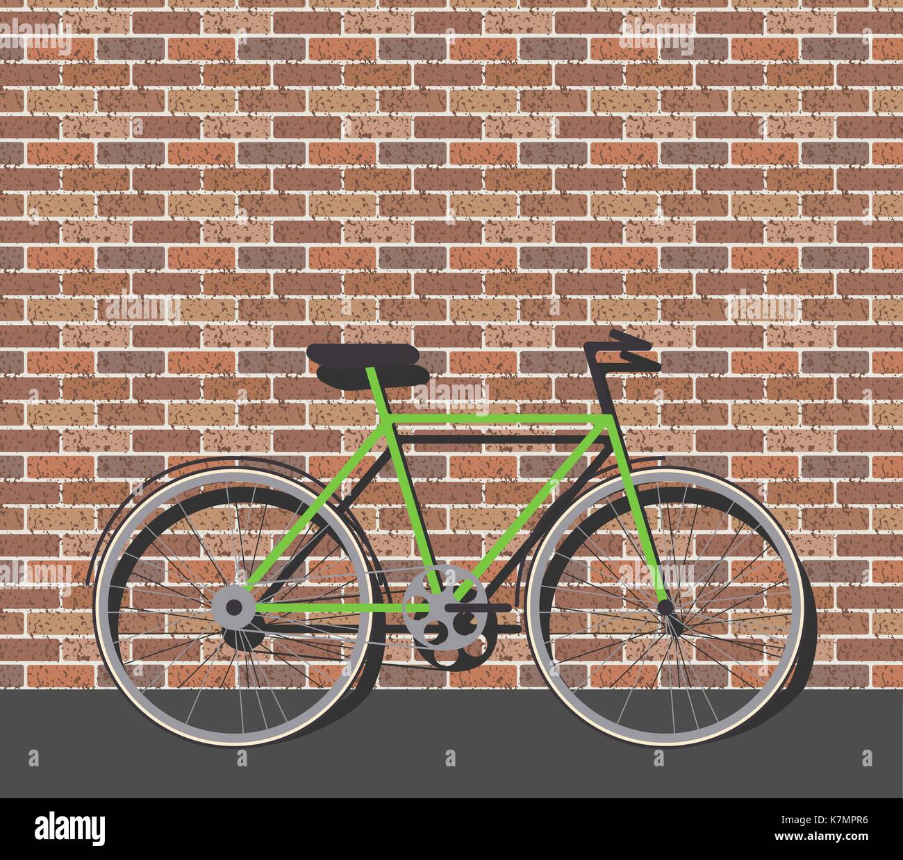 Brick road house in Stock Vector Images - Alamy