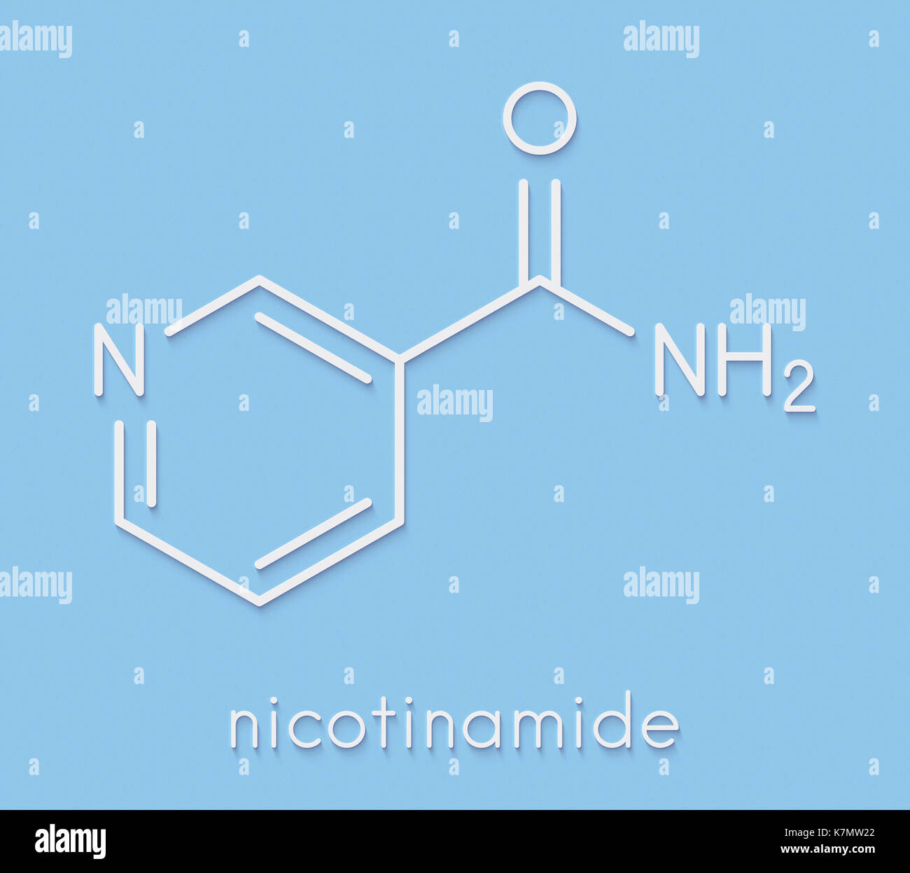Nicotinamide drug and vitamin molecule. Skeletal formula Stock Photo ...