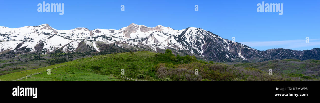 Panoramic Wasatch Mountain Range Stock Photo - Alamy