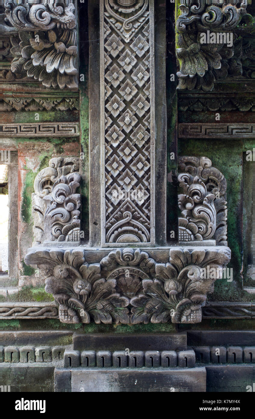 The architectural decorative element on the wall of the Hindu Temple ...