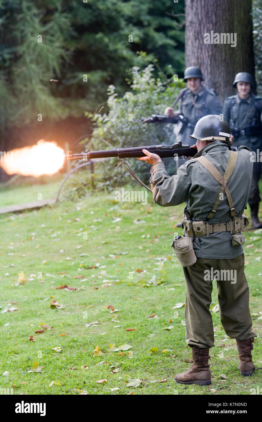 American Soldier With Gun