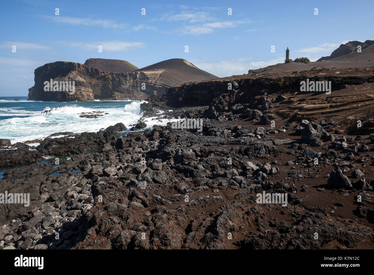 Volcanic landscape, Vulcão dos Capelinhos, Ponta dos Capelinhos, in the ...