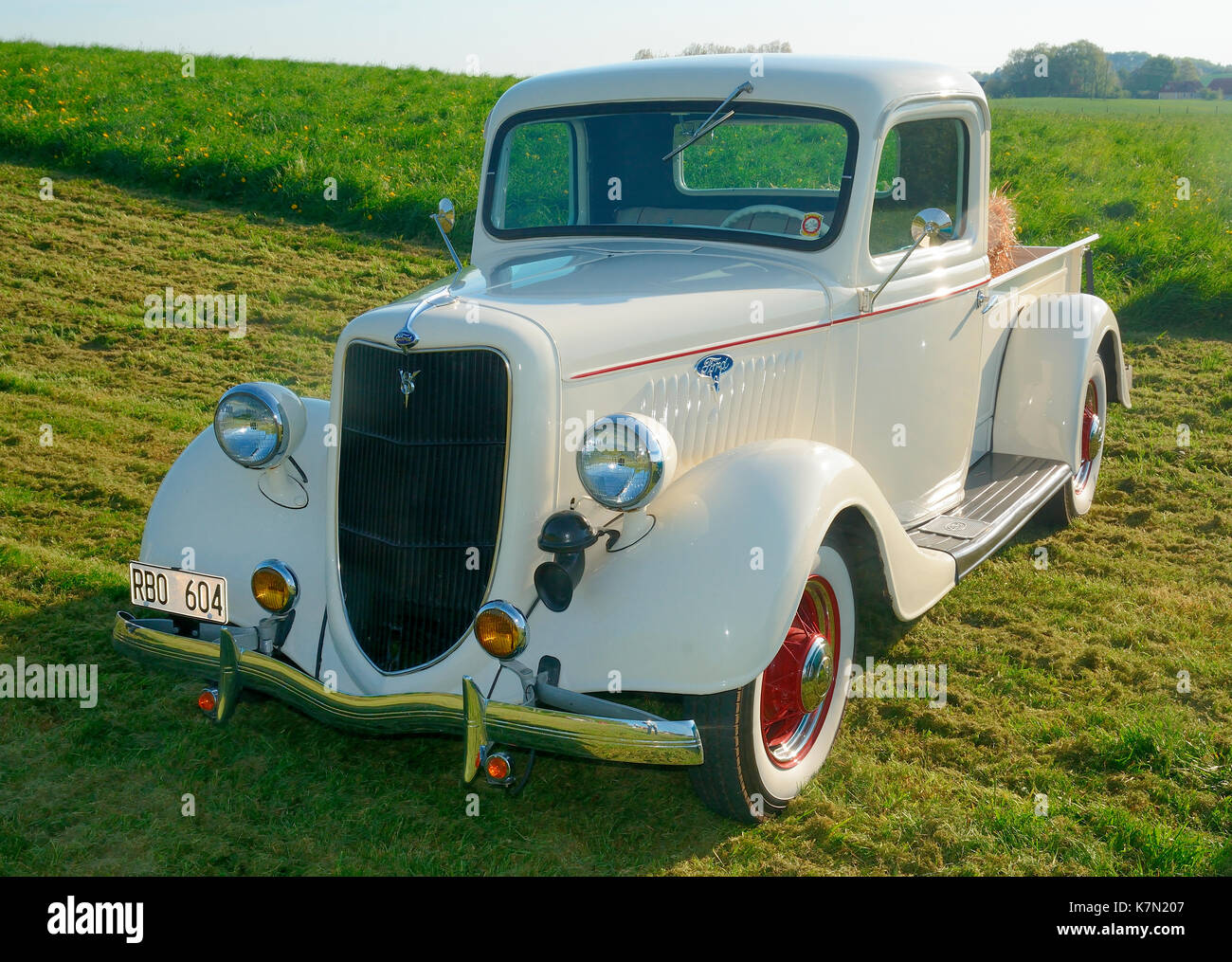 Vintage car Ford Pick-up, built in 1935, vintage car rally, Skurup ...