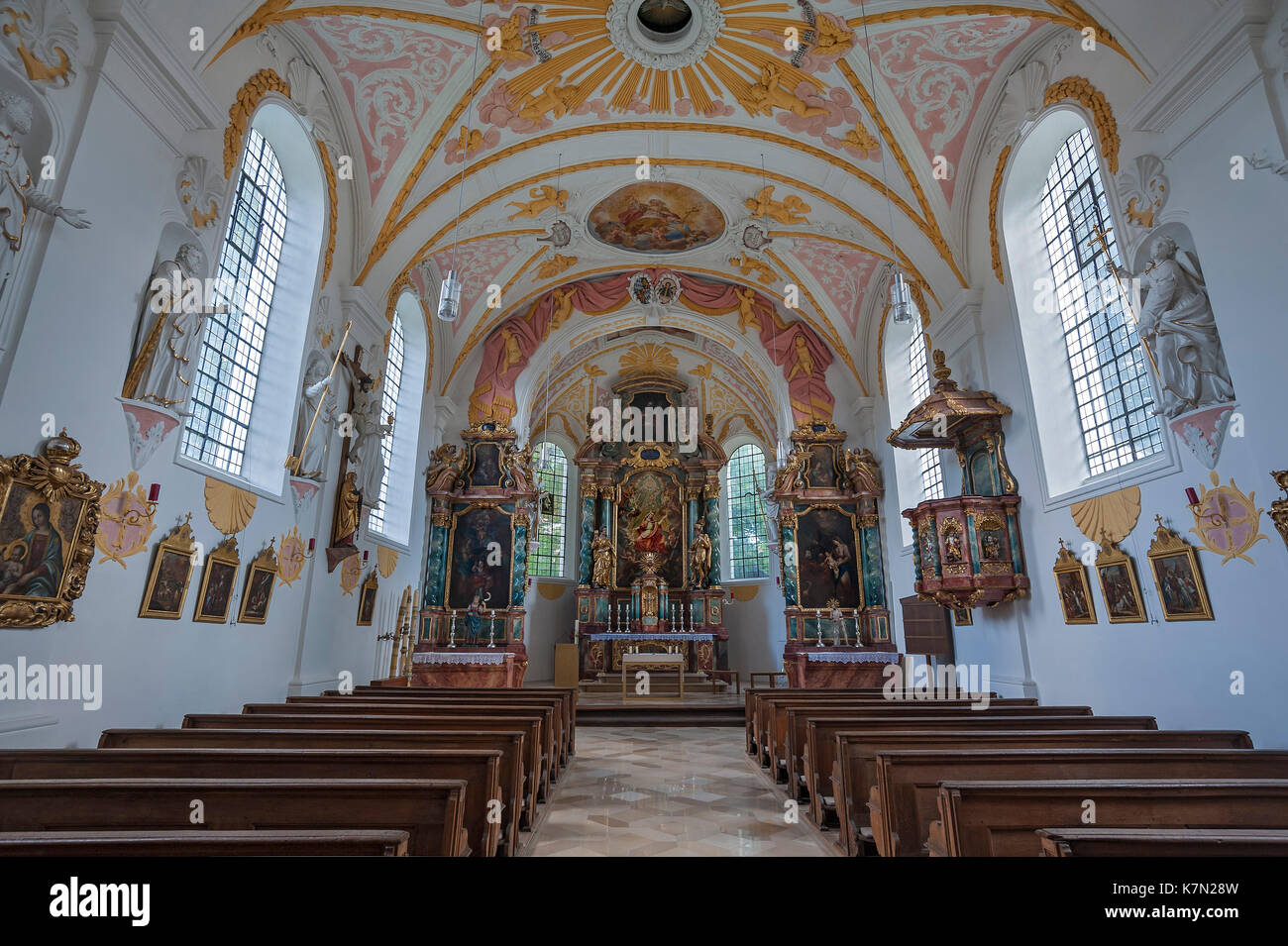 The old parish church St. Margaret, Sendling, Munich, Bavaria, Germany ...