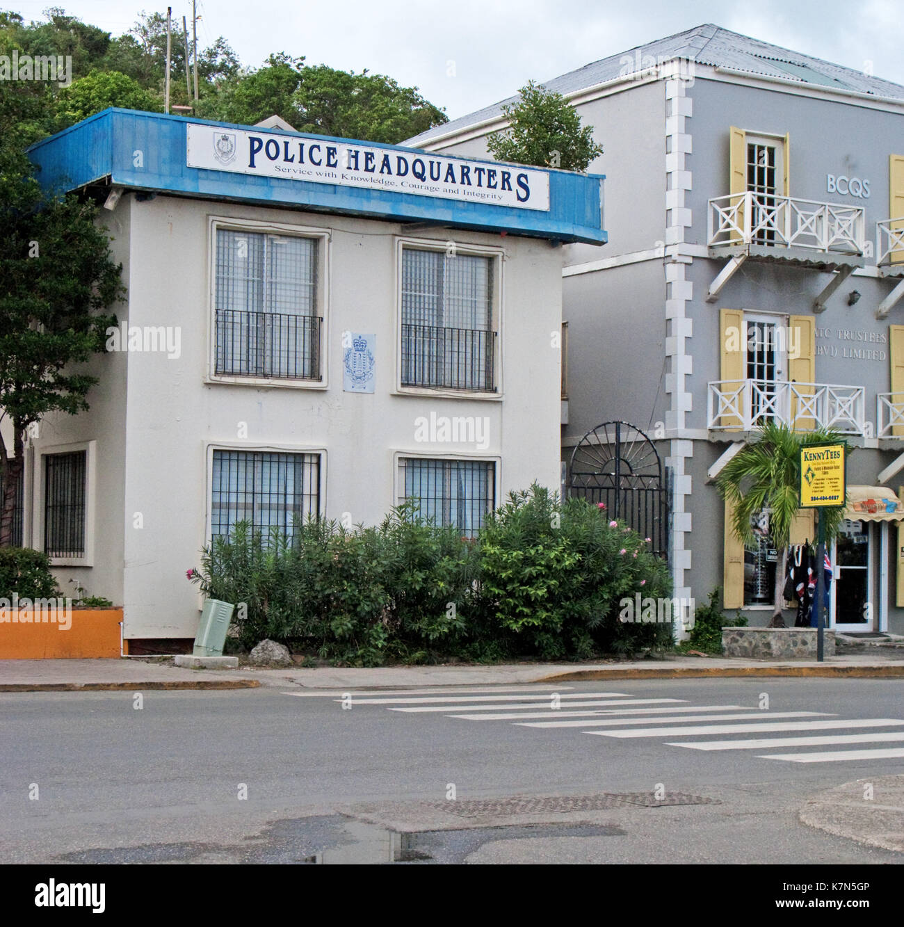 Roadtown, British Virgin Island, Tortola, Police Headquarters ...