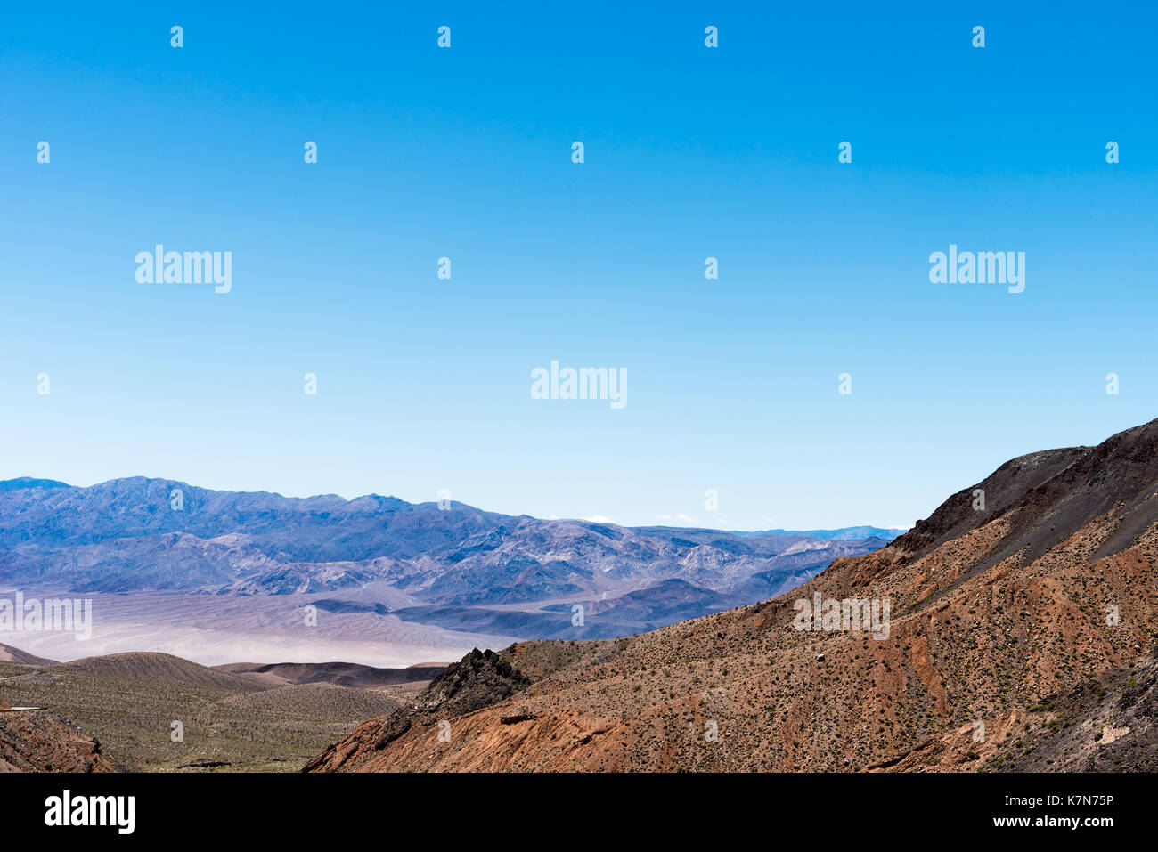 Mountains with desert valley Stock Photo - Alamy