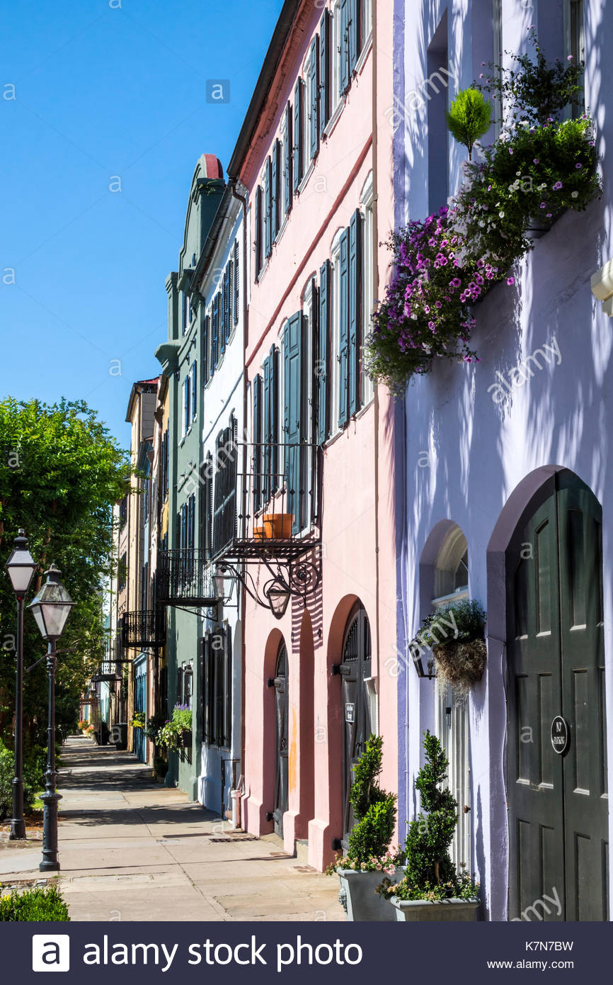 Rainbow Row Charleston South Carolina High Resolution Stock Photography ...
