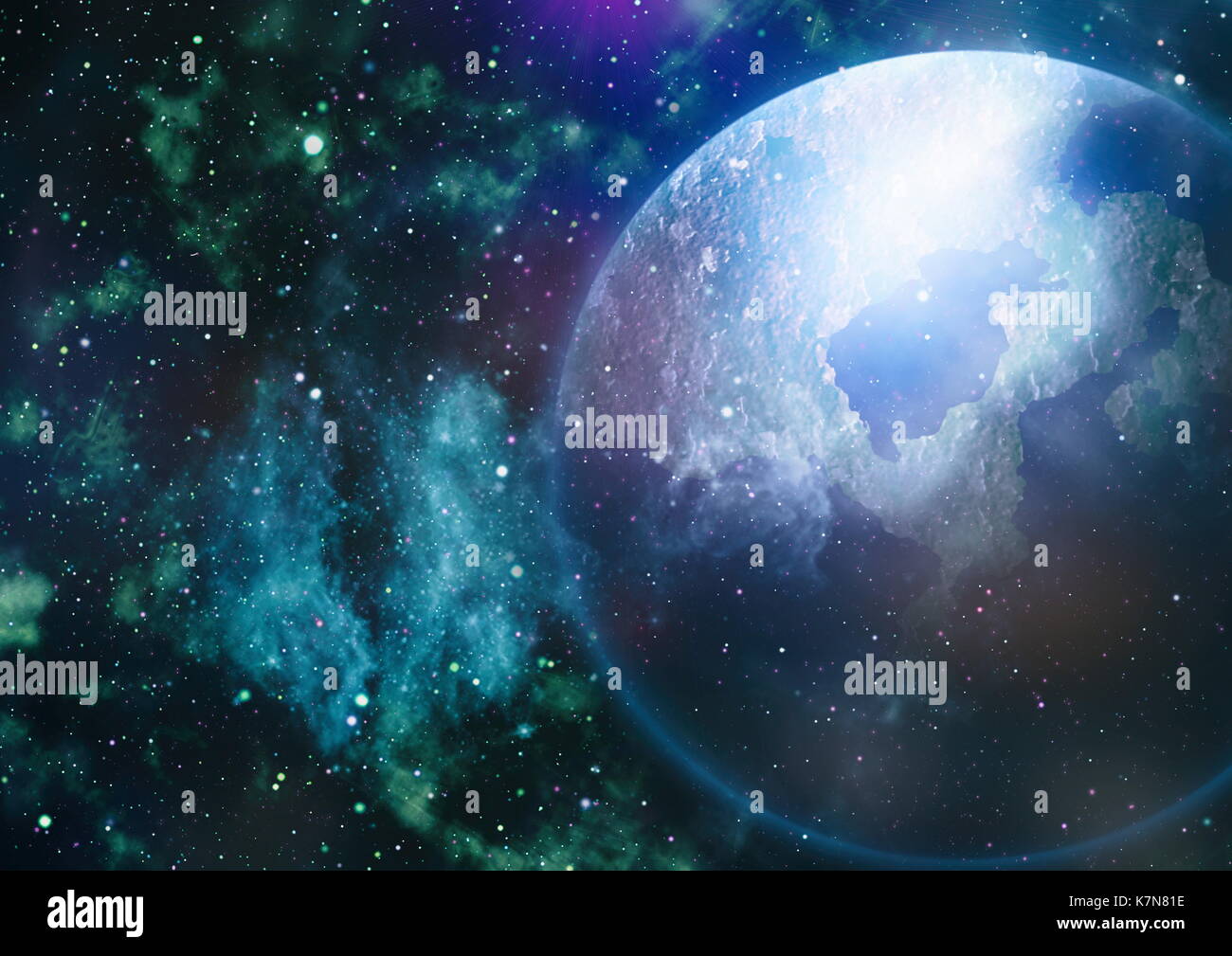 Colorful Starry Night Sky Outer Space background Stock Photo - Alamy