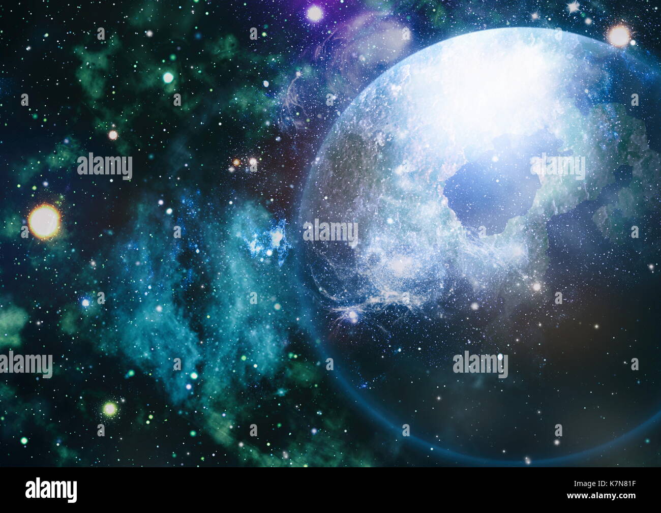 Colorful Starry Night Sky Outer Space background Stock Photo - Alamy