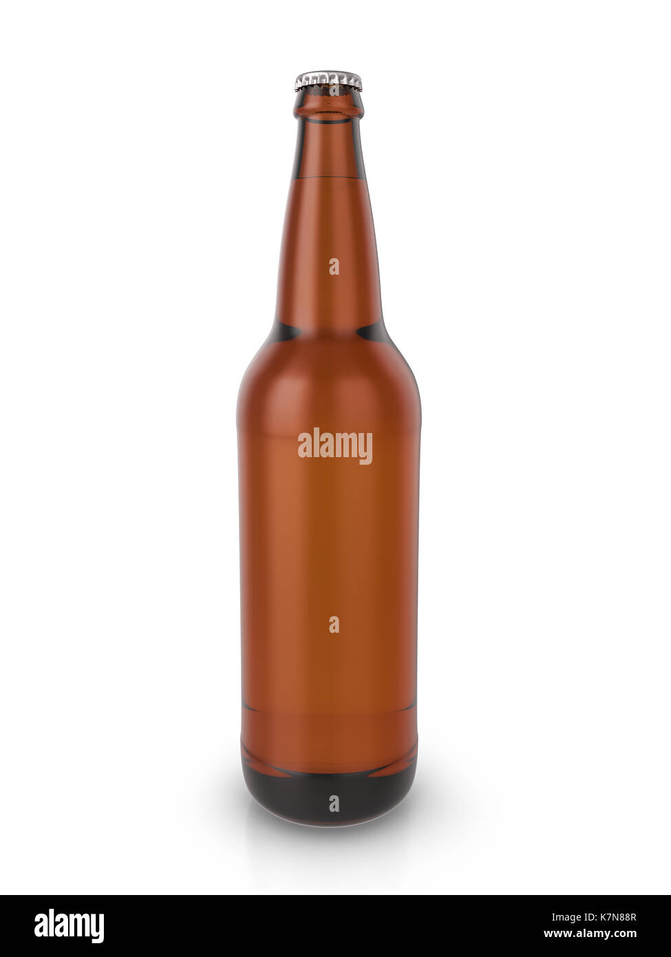 Beer bottle on a white background. 3D illustration Stock Photo - Alamy
