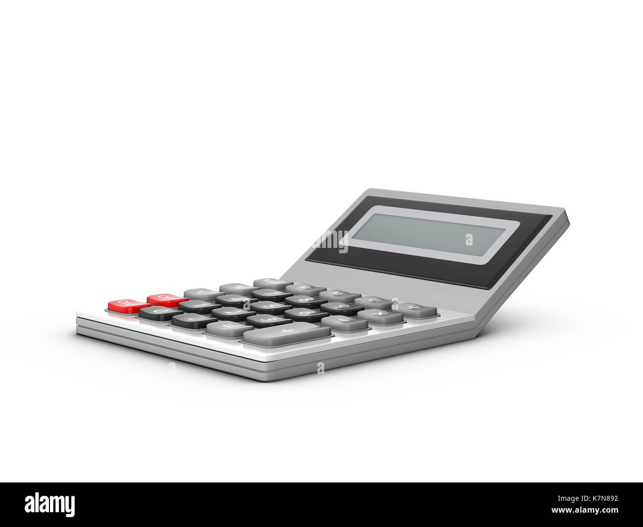 Calculator on a white background. 3d illustration Stock Photo - Alamy