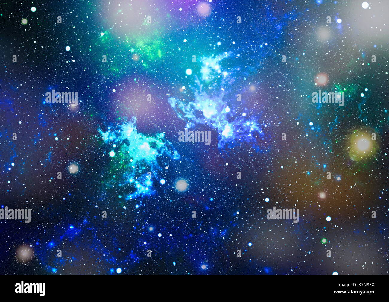Colorful Starry Night Sky Outer Space background Stock Photo - Alamy
