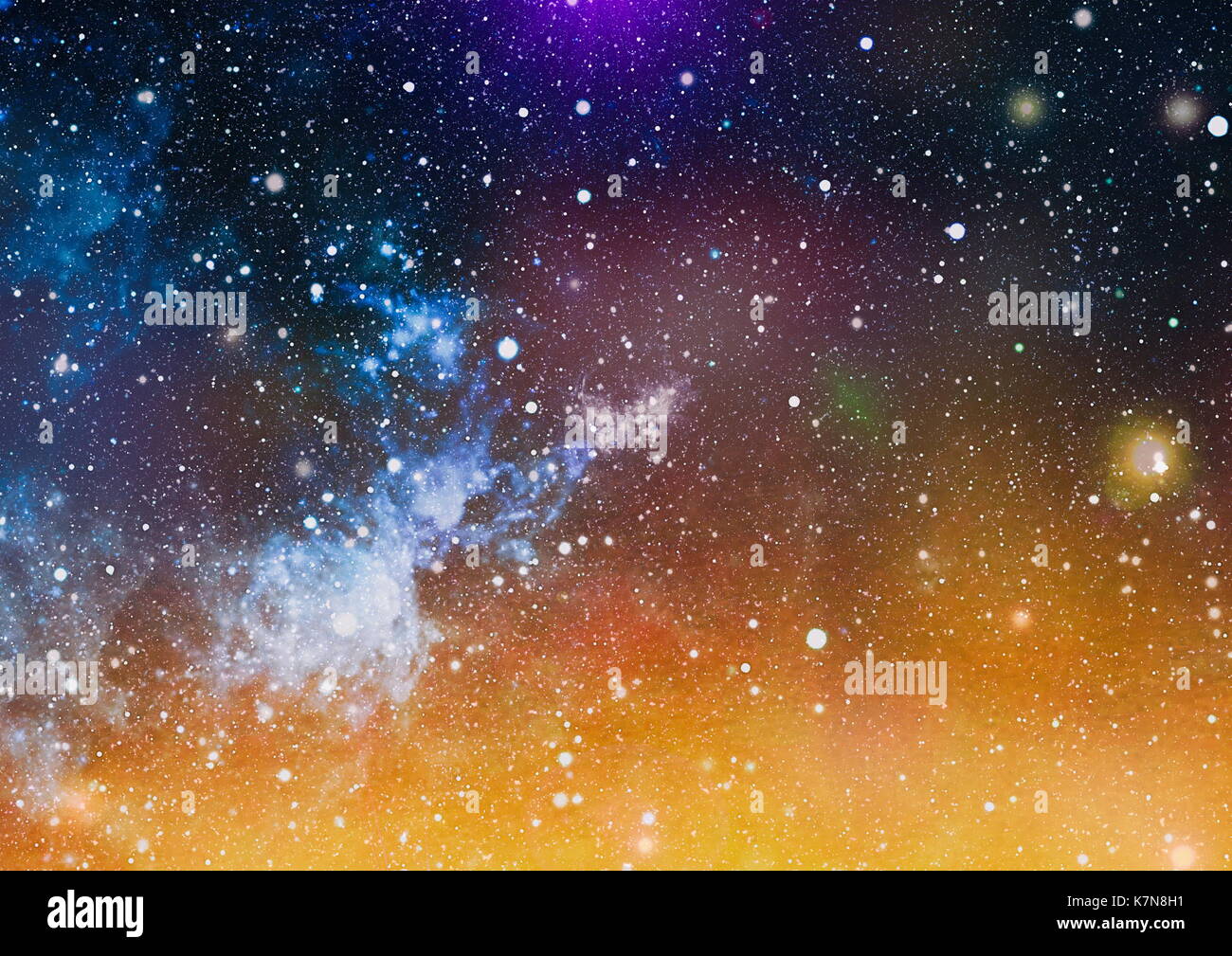 Colorful Starry Night Sky Outer Space background Stock Photo - Alamy